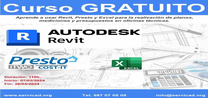 Curso gratuito Revit, Presto y Excel | COPITI LEÓN