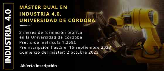 Becas COITICo para el Máster Dual en Industria 4.0. de la Universidad ...